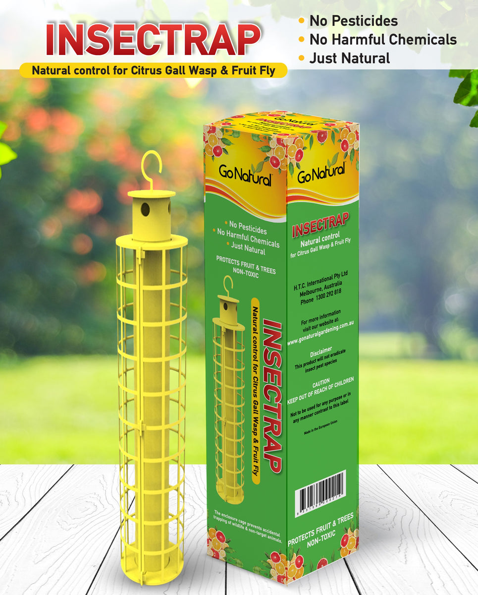 Go Natural Citrus Gall Wasp and Med Fruit Fly Trap Kit With Safety Cag ...